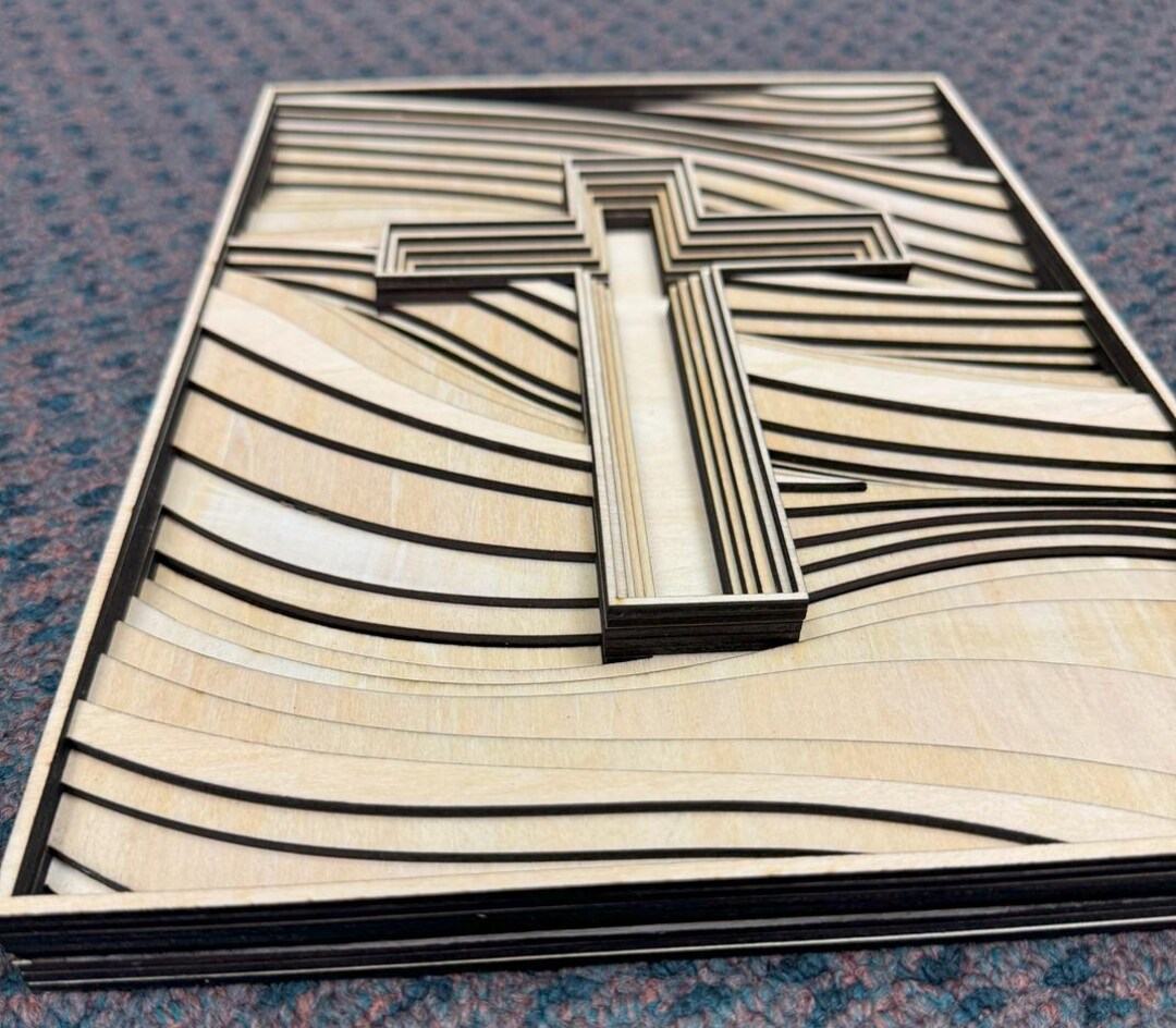 8 Layer, Laser Cut, Wooden Cross - Etsy