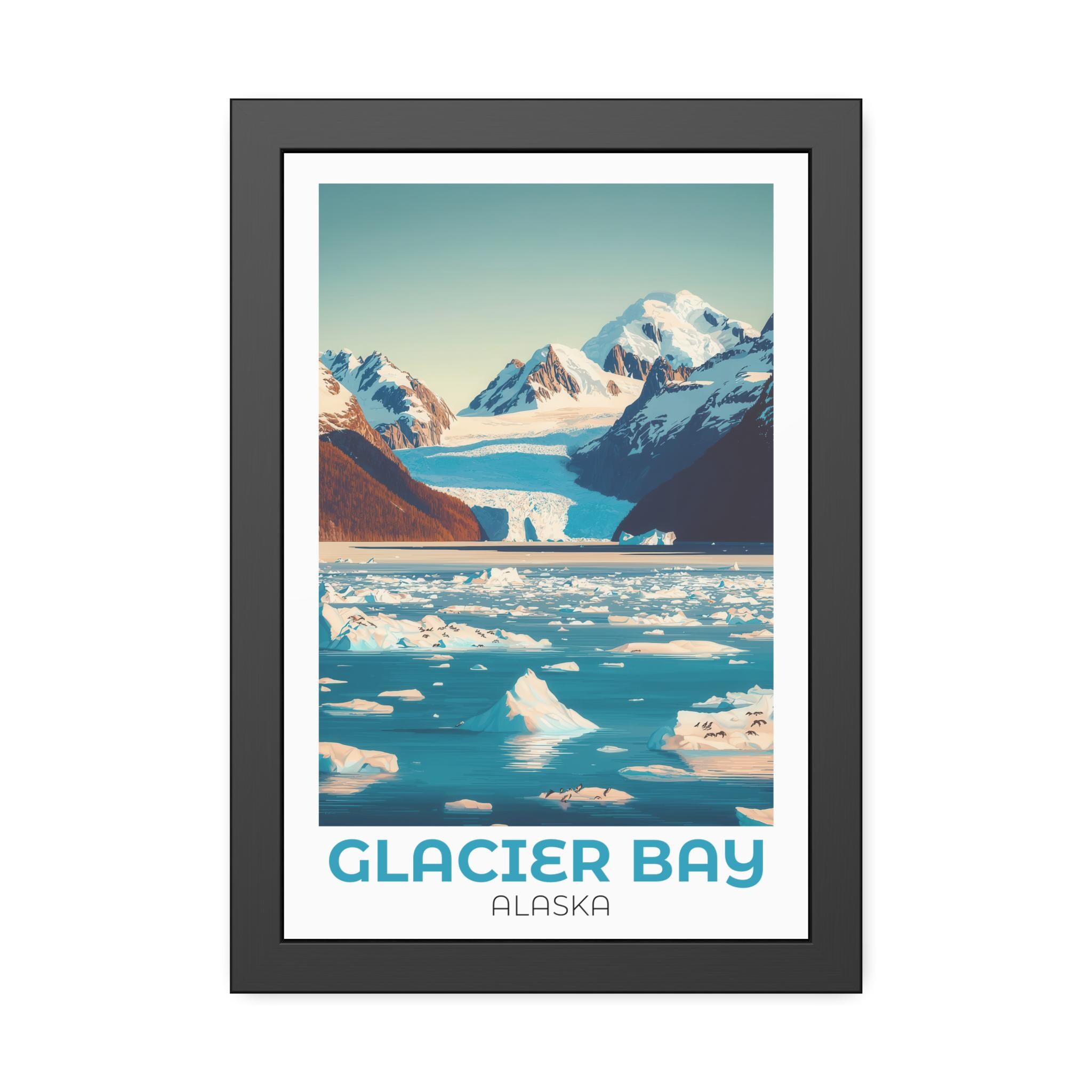 Glacier Bay National Park Poster Alaska Icy Wilderness Wall Art Glacier ...