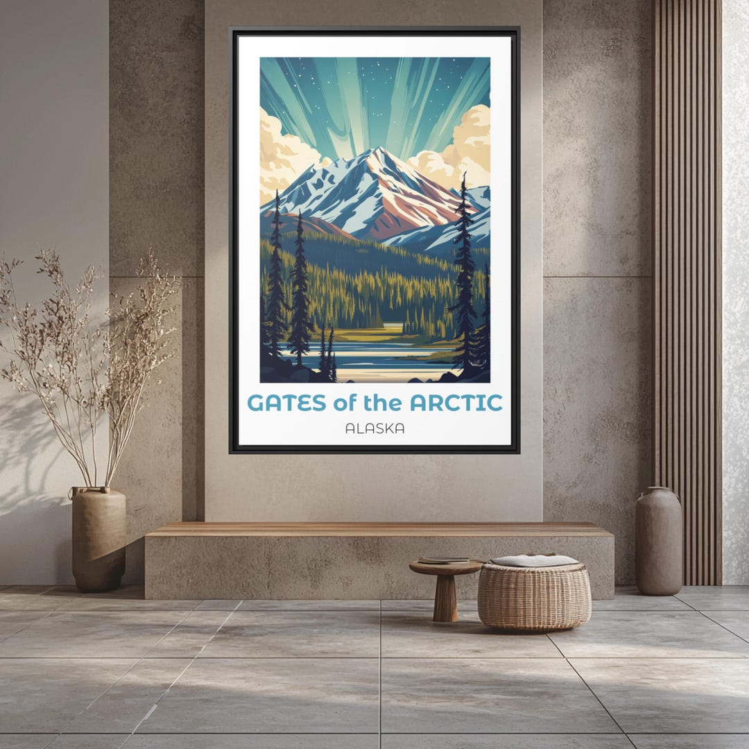 Gates of the Arctic Poster Alaska Wall Northern Lights National Park ...