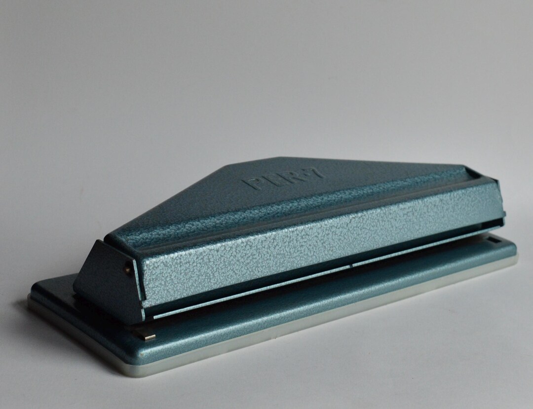 PER 7 - Antique Office Hole Punch - Vintage Blue Metal Hole Punch - 23 ...