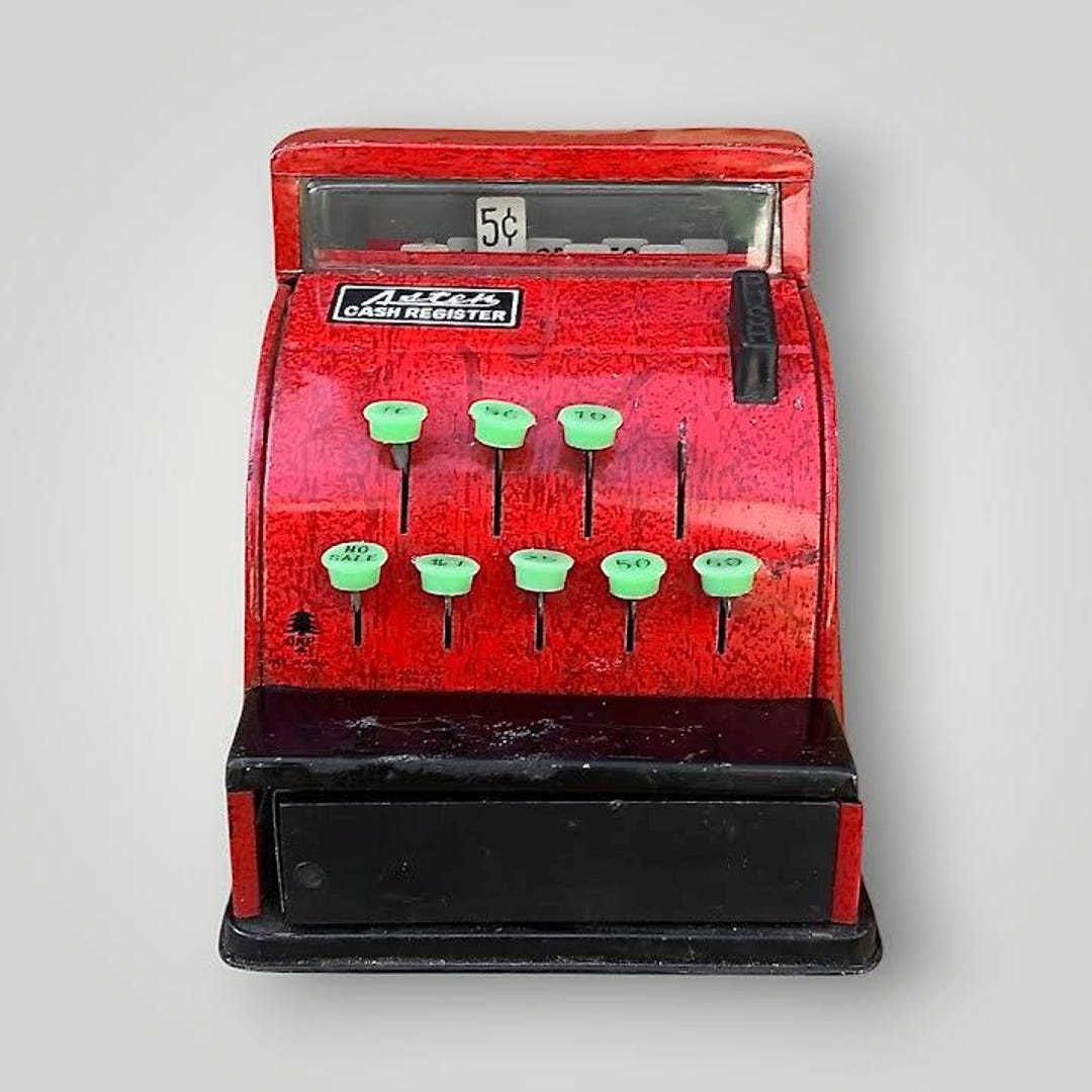 Antique Aster Metal Toy Cash Register – Made in Japan by OKP – Working ...