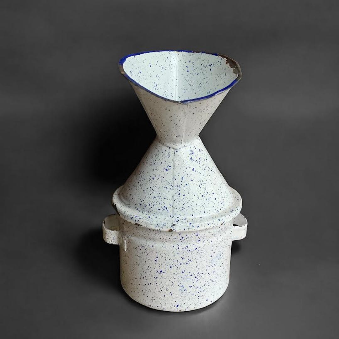 Old Inhaler in White Enamelled Sheet Metal Blue Edging 1950s - Etsy