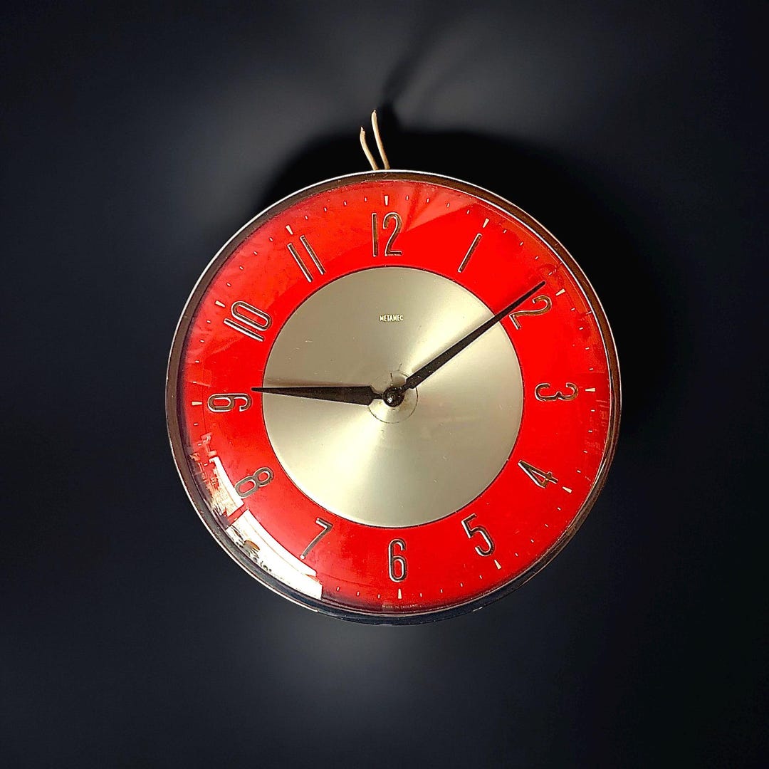 Vintage Metamec Electric Wall Clock - England - 1960 - Etsy