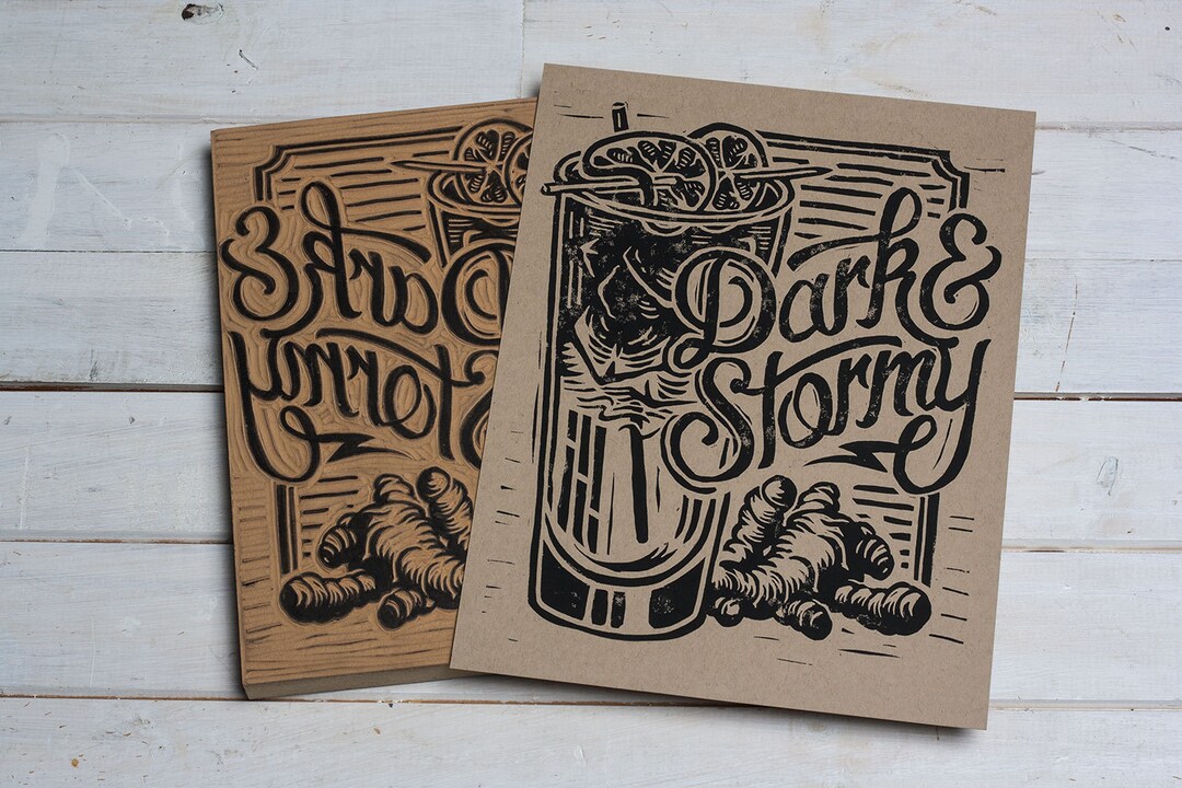 Dark & Stormy - Block Print - Etsy