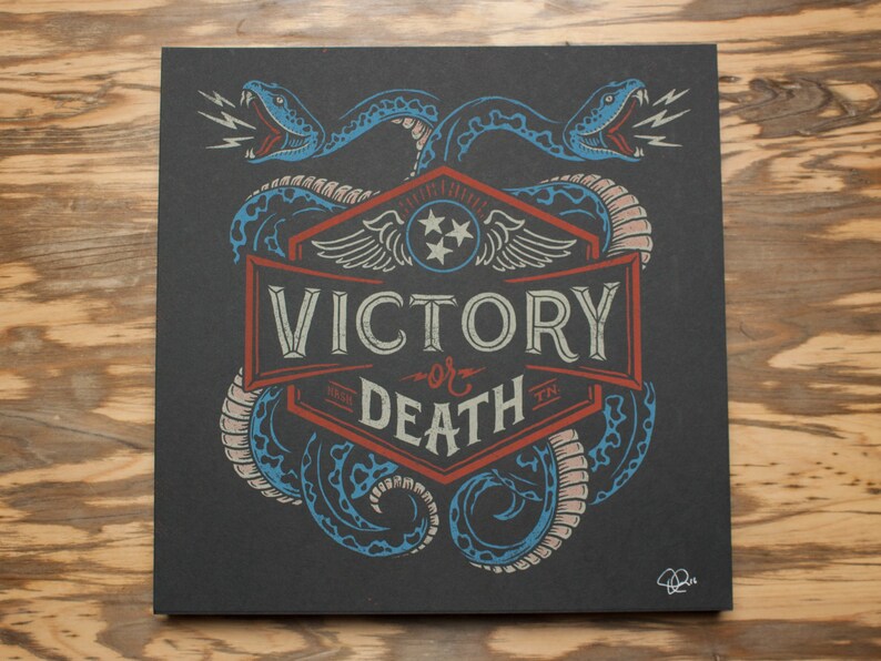 Victory or Death Screen Print - Etsy