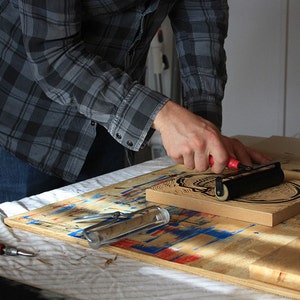 Sugar Skull - Block Print - Etsy