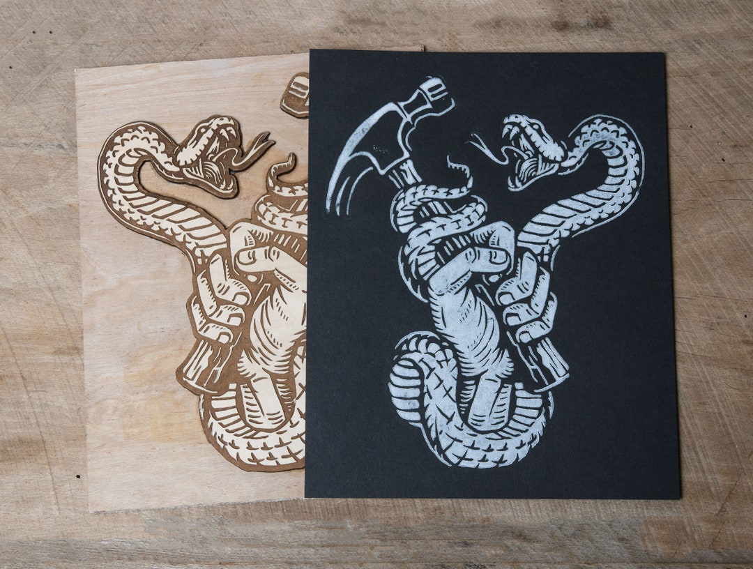 Hammer Time- Block Print - Etsy