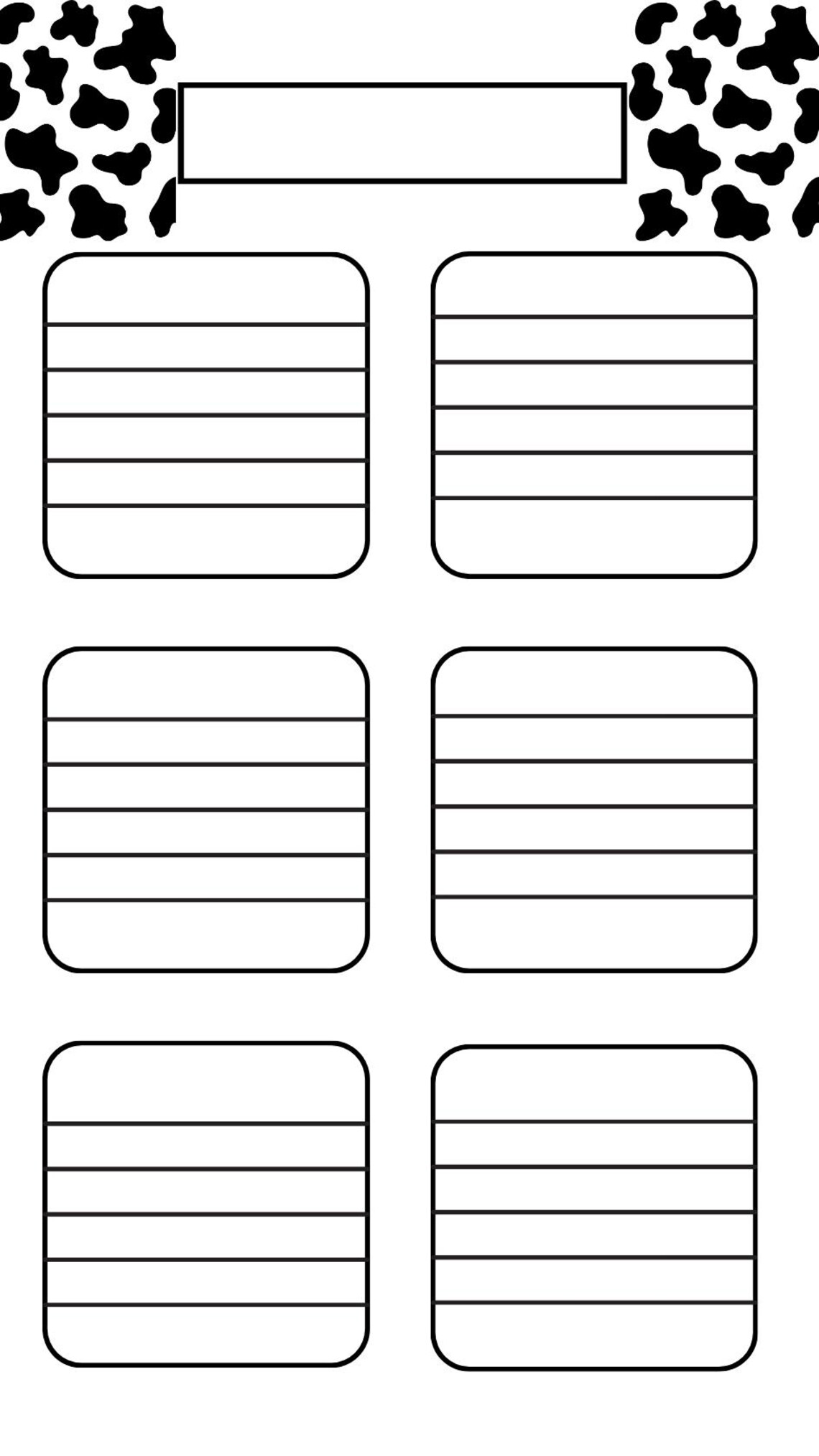 Cow Print Stationary- 2 Piece Set of Stationary Items! - Etsy