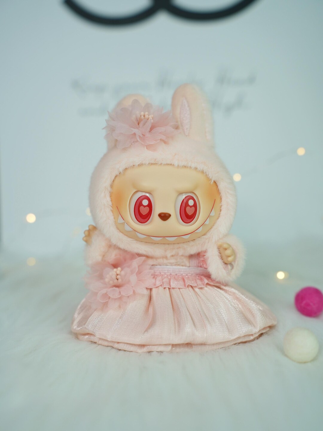 Labubu Clothes V1 V2 Have a Seat Macaron Outfit Cloths Dress Cape Cute ...