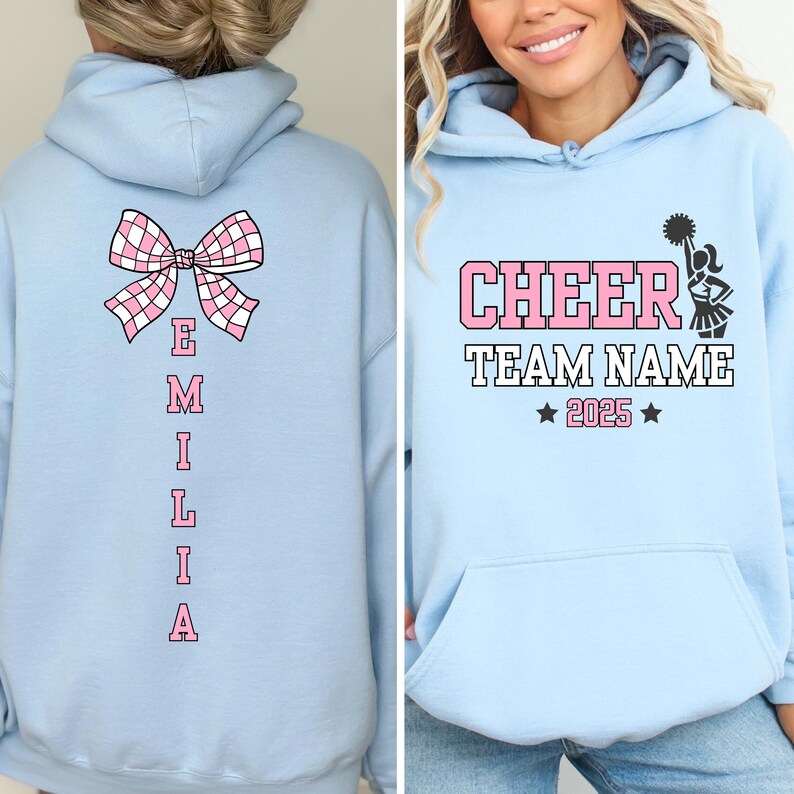 Custom Cheer Team Name Sweatshirt, Personalized Cheerleader Hoodie ...