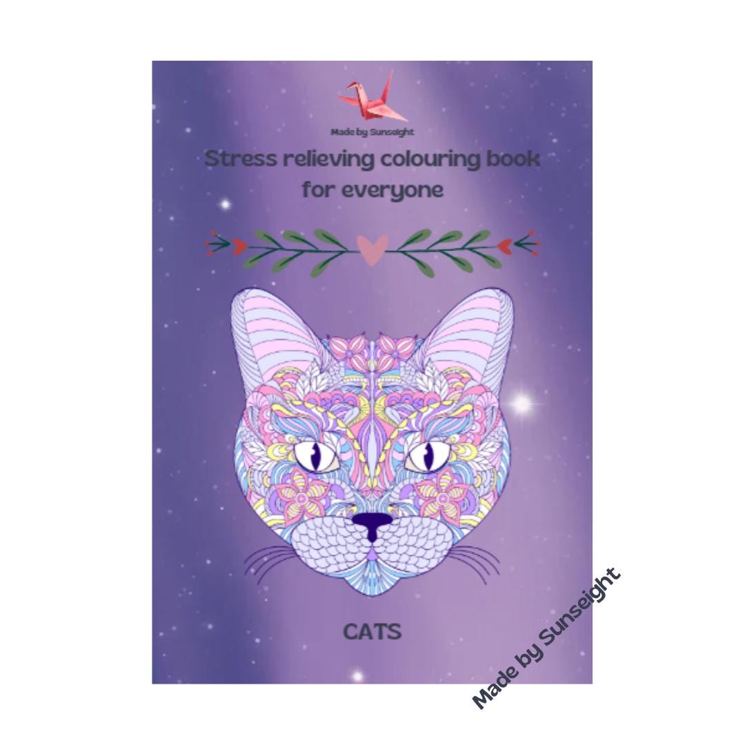 Anti-stress Coloring Book, Mandala, Cats - Etsy