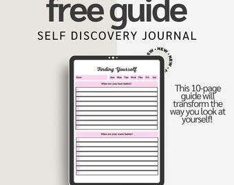 Self Discovery Journal | Reflection Journal | Self-improvement ...