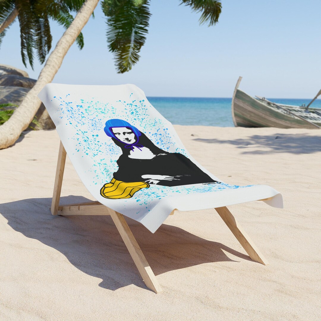 The Art of Water Polo: Mona Lisa Edition Beach Towel - Etsy