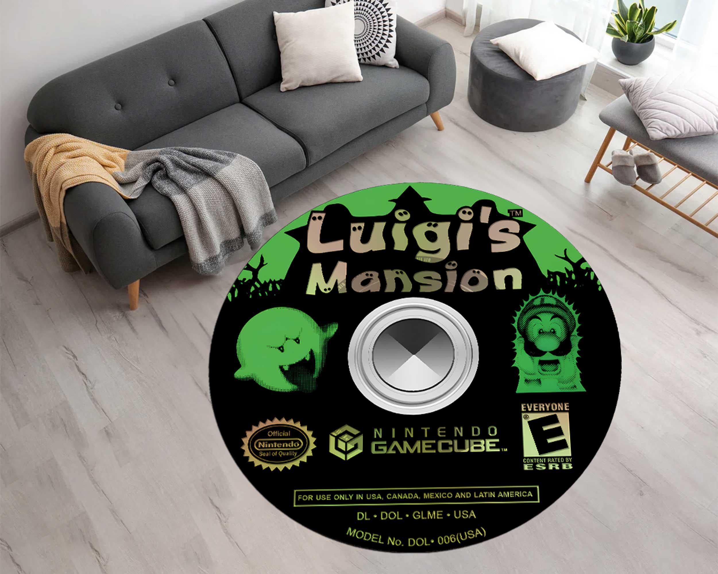 Luigi's Mansion Rug: Washable CD Design Play Mat, Gamecube Gift - Etsy