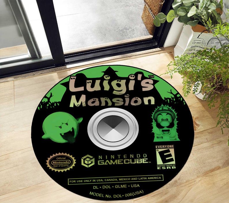 Luigi's Mansion Rug: Washable CD Design Play Mat, Gamecube Gift - Etsy