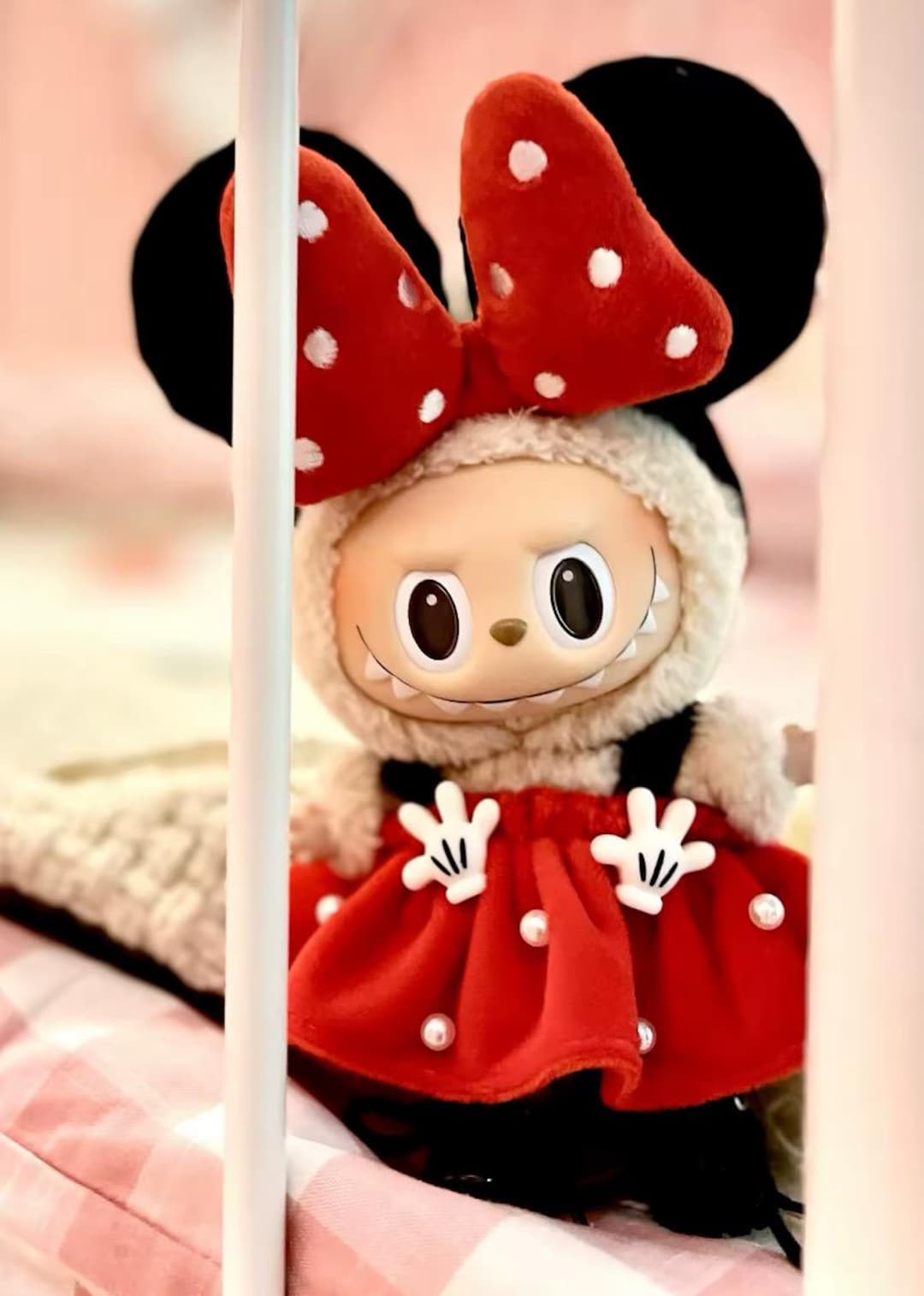 Labubu Minnie Mouse Outfit Set | Popmart | Have a Seat | the Monsters ...