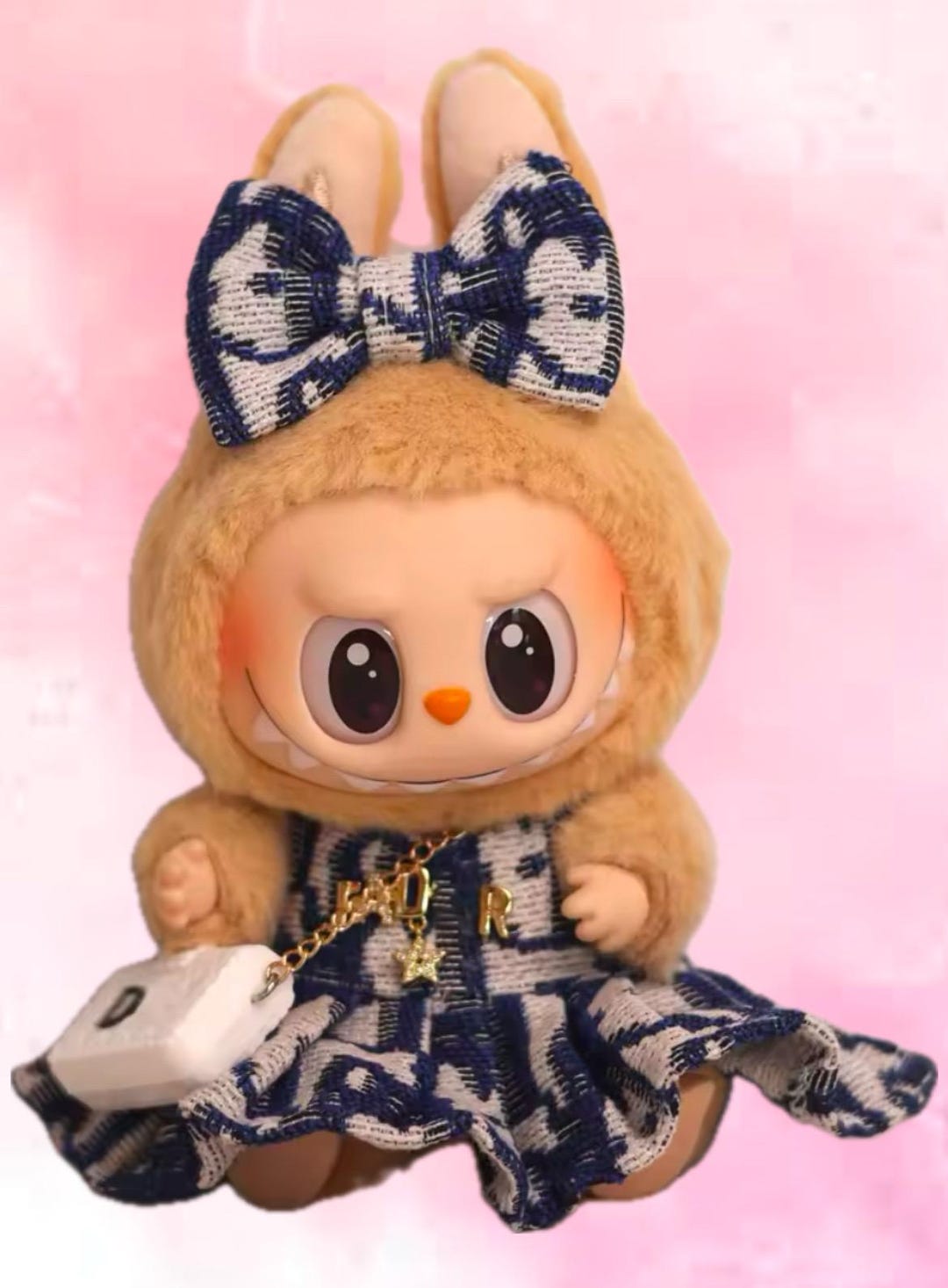 3 Piece Labubu Outfit Fashion Trend Bow Dress Bag Set - Etsy