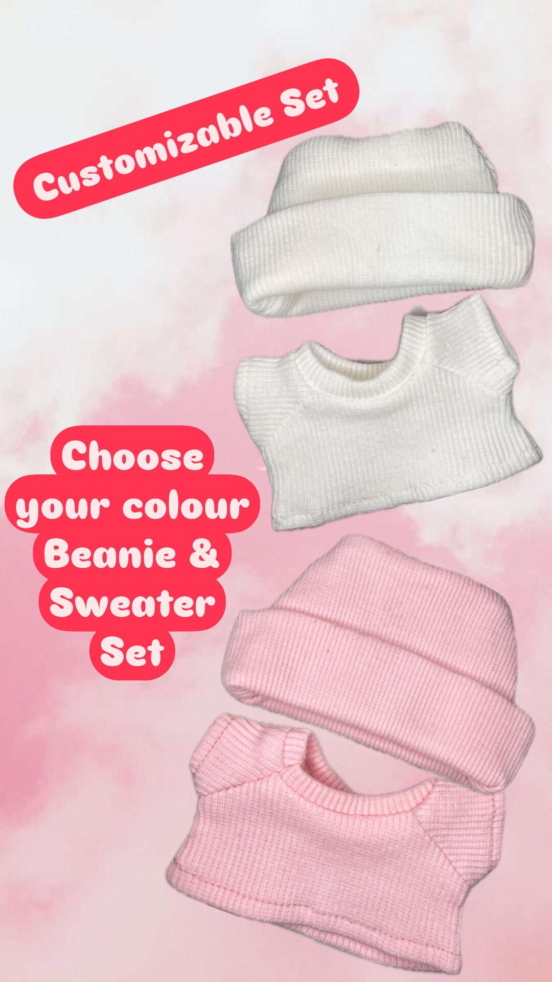 Customizable Labubu Hat and Top Set With Logo Outfit With Bag Set ...