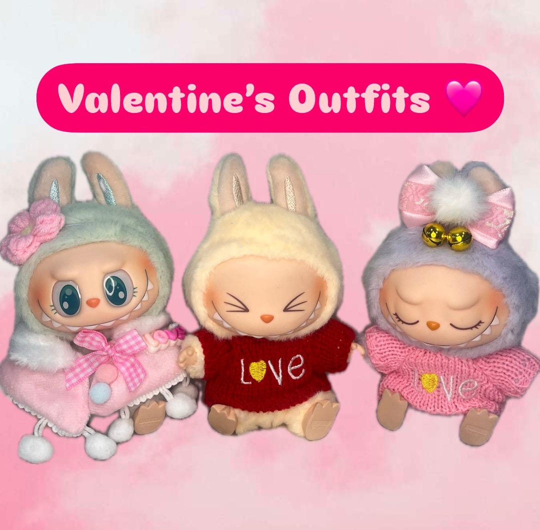 Valentines Day Labubu Fashion Outfit Popmart Have a Seat the Monsters ...