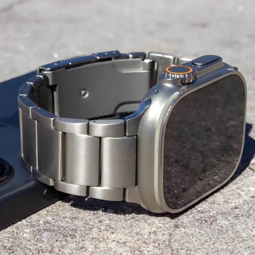 Real TITANIUM for NEW Apple Watch Ultra 49mm Metal Bracelet Watch Strap ...