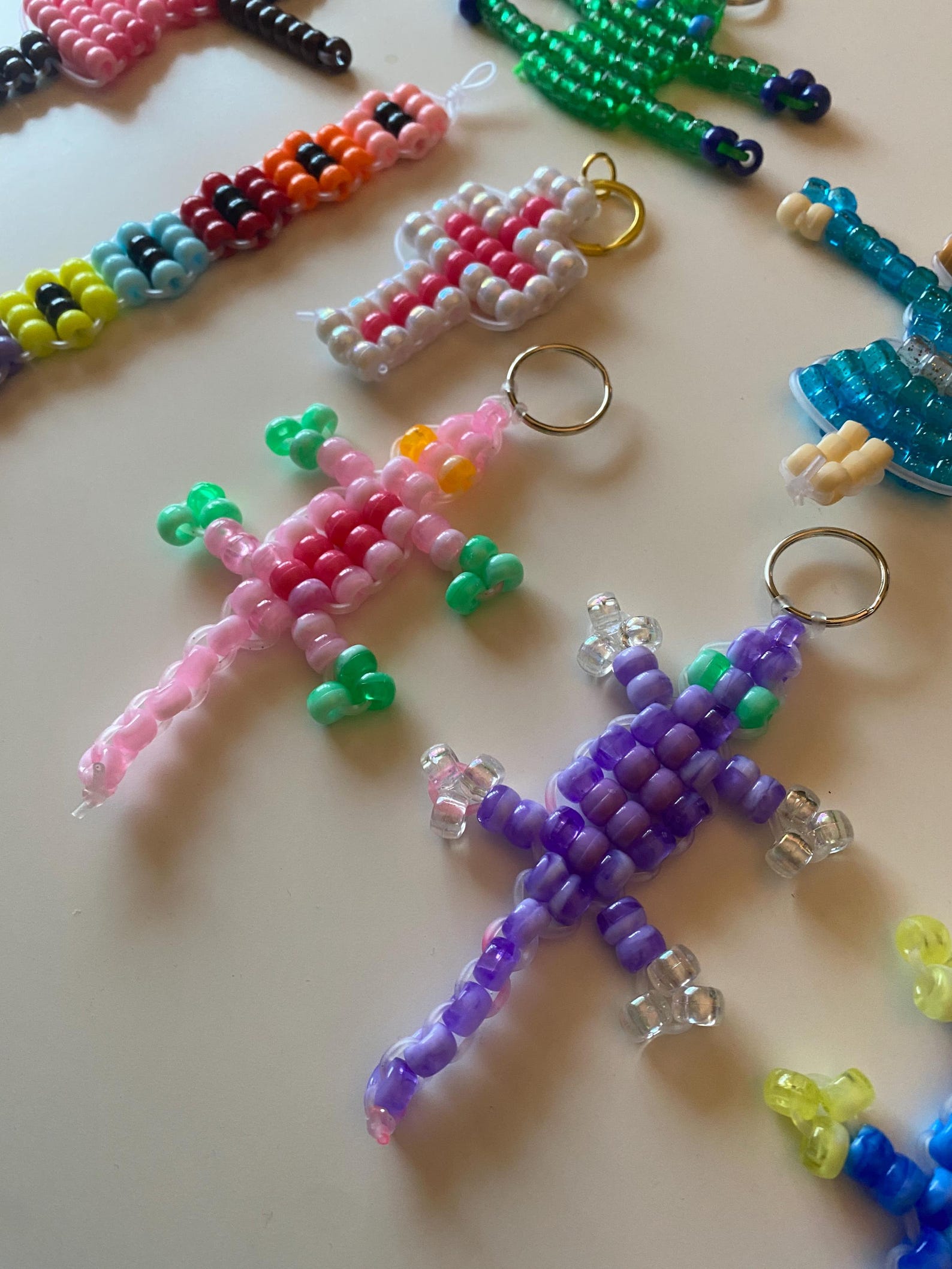 Y2K Pony Bead Keychains , Bag Charm , Backpack Keychain - Etsy