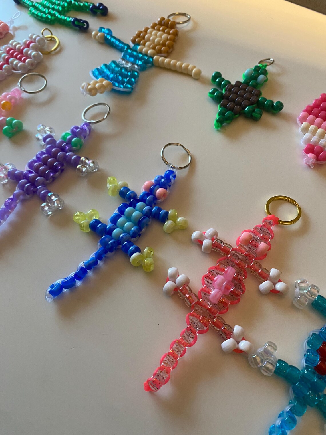Y2K Pony Bead Keychains , Bag Charm , Backpack Keychain - Etsy