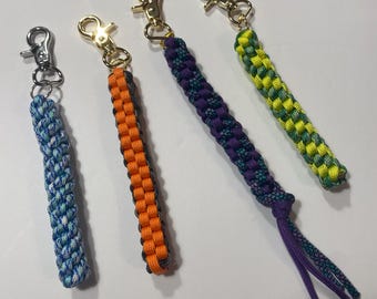 Paracord Good Luck Knot Keychain, Blue Bag Charm - Etsy