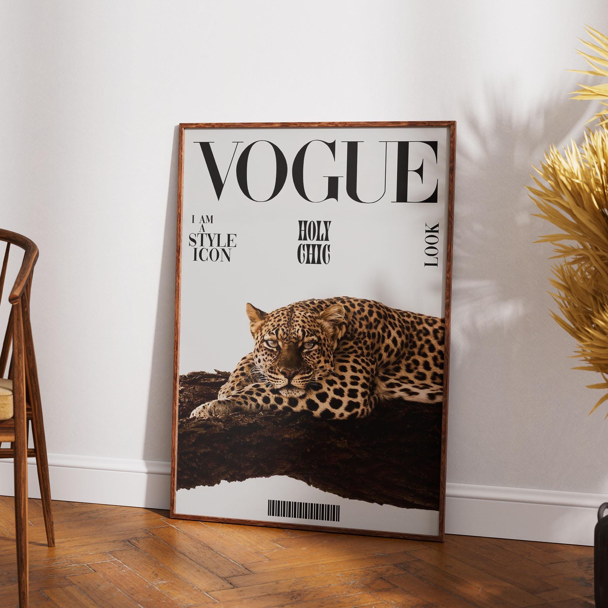 Fashion Stylish Wall Art Print, Trendy Leopard Roar Print, Cheetah Wall ...