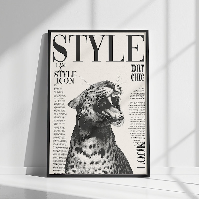 Vogue Leopard Print, Cheetah Wall Art (digital Download) - Etsy