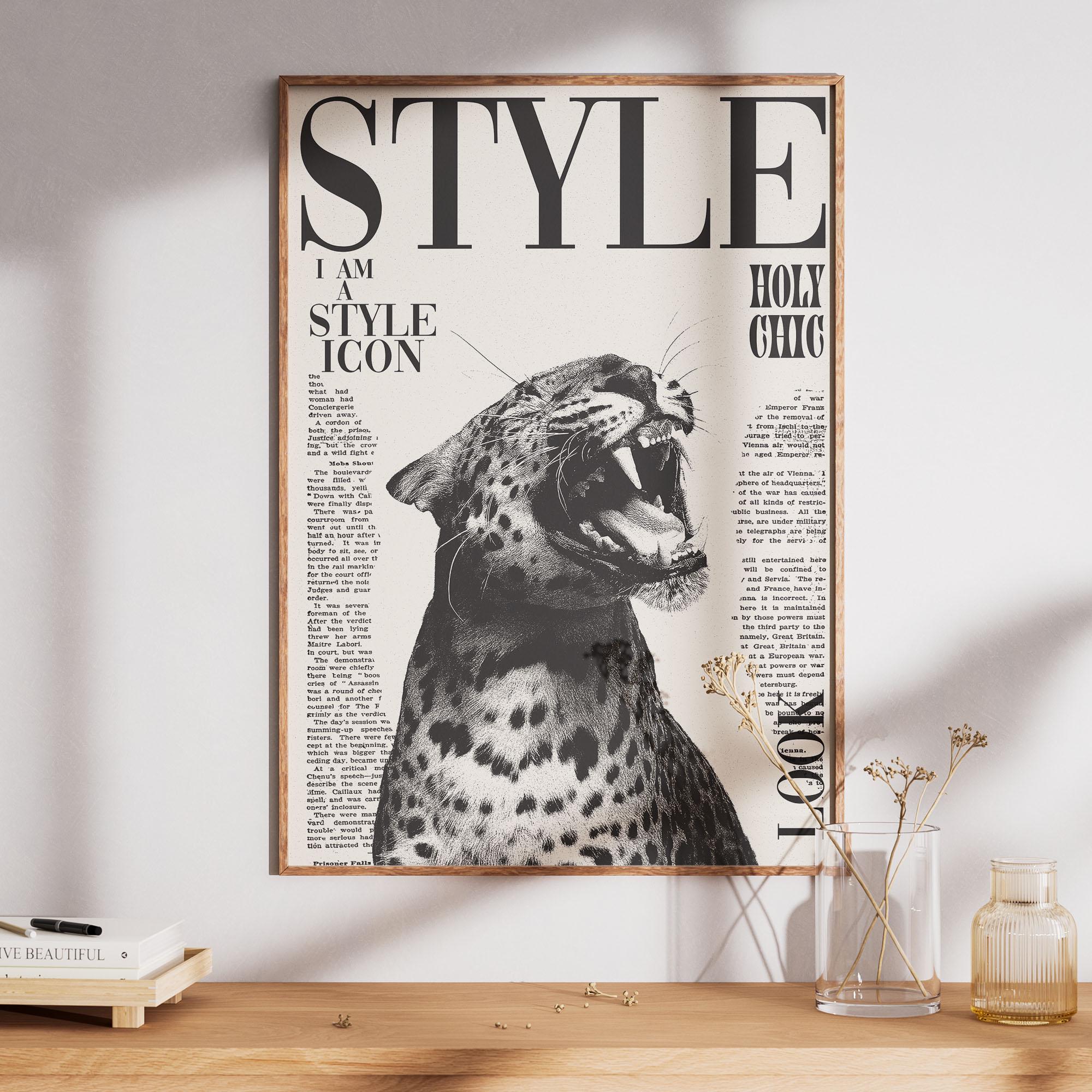 Vogue Leopard Digital Download Print, Leopard Prints, Vogue Prints ...