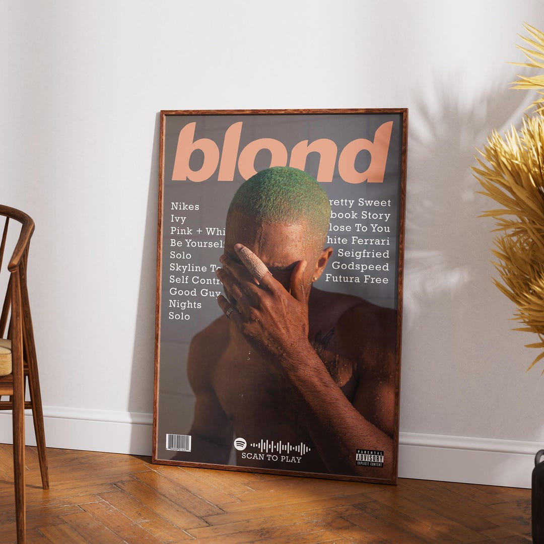 Frank Ocean Poster, Blond Album Poster, Blond Album, Frank Ocean, Album ...