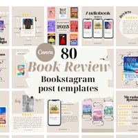Book Instagram Bookstagram Canva Template Bookish Instagram Book Lover ...