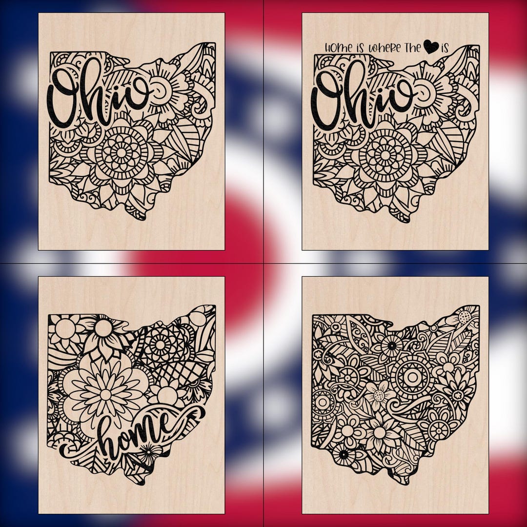 Ohio Wood Wall Art, 4 Variations, Laser Engraved Home Decor - Etsy