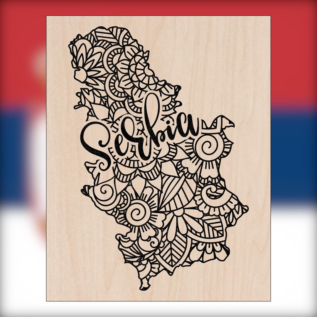 Serbia Wood Wall Art, Laser Engraved Home Decor - Etsy