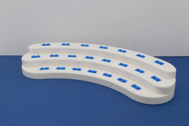 Large Crescent Shaped Minifigure Display Stand, White Poly Lumber ...