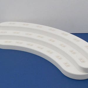 Large Crescent Shaped Minifigure Display Stand, White Poly Lumber ...