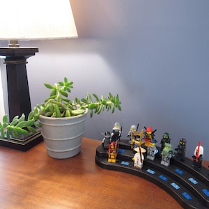 Large Crescent Shaped Minifigure Display Stand, Black Poly Lumber ...