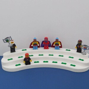 Large Crescent Shaped Minifigure Display Stand, White Poly Lumber ...