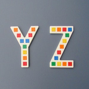 White "brick Script" Wall Letters, Embedded With Real Bricks. - Etsy