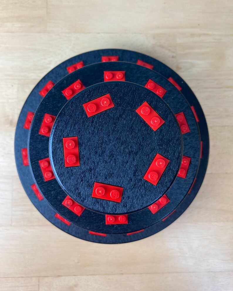 Round 3-tier Minifigure Display Stand Black Poly Lumber - Etsy