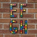 Black "brick Script" Wall Letters, Embedded With Real Bricks. - Etsy