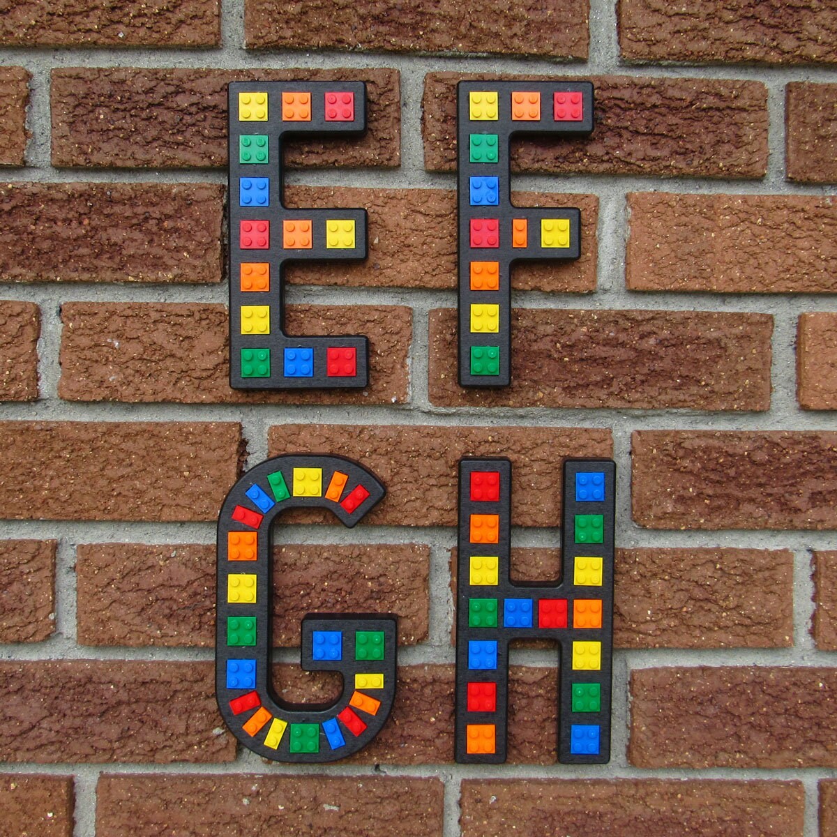 Black brick Script Wall Letters Embedded With - Etsy UK
