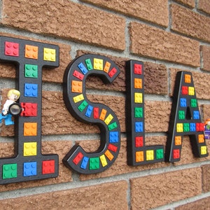 Black "brick Script" Wall Letters, Embedded With Real Bricks. - Etsy