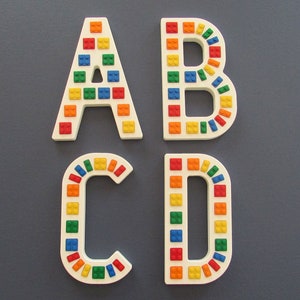 White "brick Script" Wall Letters, Embedded With Real Bricks. - Etsy