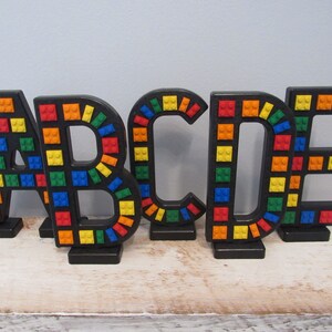 Black "brick Script" Stand-up Letters, Embedded With Real Bricks. - Etsy