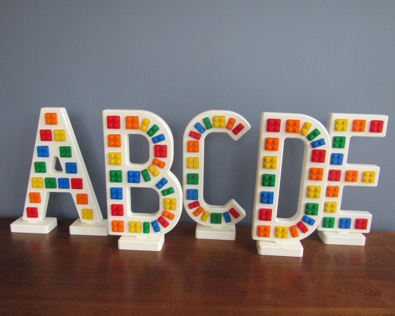White brick Script Stand-up Letters Embedded With - Etsy