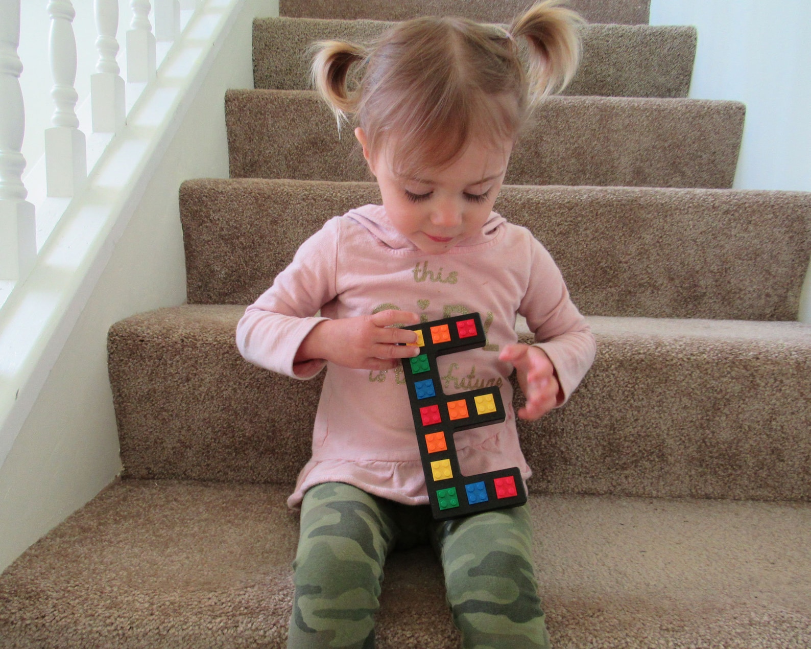 Black brick Script Wall Letters Embedded With - Etsy