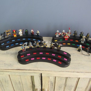 Large Crescent Shaped Minifigure Display Stand, Black Poly Lumber ...