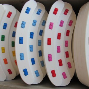 Small Crescent Shaped Minifigure Display Stand, White Poly Lumber ...