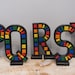 Black "brick Script" Stand-up Letters, Embedded With Real Bricks. - Etsy
